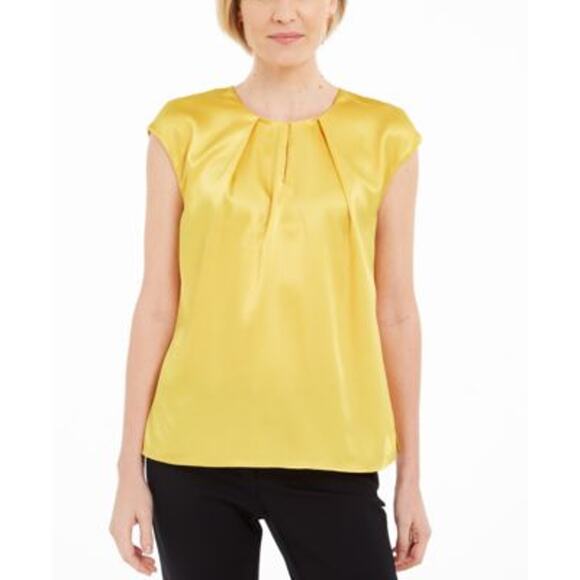 Kasper | Tops | Nwt Kasper Womens Cap Sleeve Satin Blouse Work Top ...